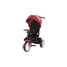 Lorelli Tricycle Jaguar 4 in 1 Schiebestange Sitz drehbar, verstellbar, Faltdach rot schwarz