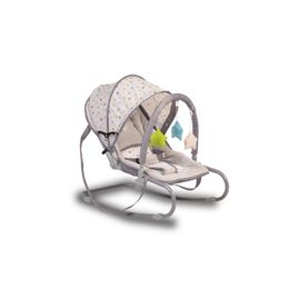 Moni Babywippe Lulu Sitzposition verstellbar Spielbogen Tragehenkel Metallrahmen hellgrau