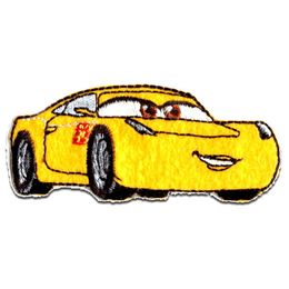 Disney Aufnäher Bügelbild, Aufbügler, Applikationen, Patches, Flicken, zum aufbügeln, Polyester, CARS CRUZ RAMIREZ - Größe: 7,2 x 3,1 cm