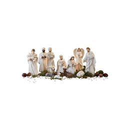 Mirabeau Weihnachtsfigur Krippenfiguren 12er Set Santo creme