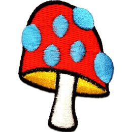 Catch the Patch Aufnäher Bügelbild, Aufbügler, Applikationen, Patches, Flicken, zum aufbügeln, Polyester, Pilz Gemüse Super Mario - Größe: 4,2 x 6 cm