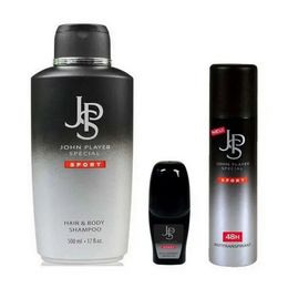 John Player Special Haarshampoo Sport Shampoo 500ml & Deospray 150ml & Deo Roll-On 50 ml