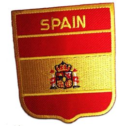 Catch the Patch Aufnäher Bügelbild, Aufbügler, Applikationen, Patches, Flicken, zum aufbügeln, Polyester, Spanien Flagge Fahne - Größe: 6,2 x 7,5 cm