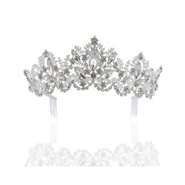 FIDDY Diadem Tiara krone mit Inlay Kristallblume