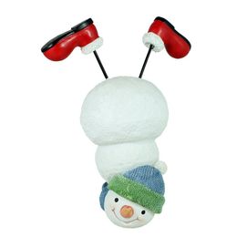 colourliving Weihnachtsfigur Schneemann Figur Handstand Weihnachtsfiguren Deko, Handbemalt, auch als Fensterdeko geeignet, Weihnachtsdeko