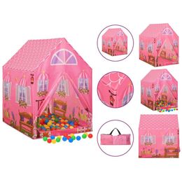 vidaXL Spielzelt Spielzelt für Kinder Rosa 69x94x104 cm Bällebad