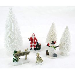 Kaemingk Weihnachtsfigur Weihnachtsdeko Tischdeko Merry Christmas 6 tlg., weiß