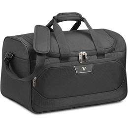 Roncato Reisetasche Joy, 50 cm, Handgepäcktasche Reisegepäck mit Trolley-Aufsteck-System, schwarz