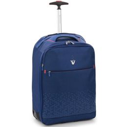 Roncato Laptoprucksack Crosslite, Reiserucksack Handgepäck-Rucksack mit Trolley-Funktion, blau