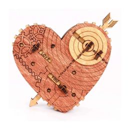 iDventure Spiel Tin Woodman`s Heart. Eine mechanische Schatzkiste mit Codeschloss, Knobelspiel, wiederverwendbar