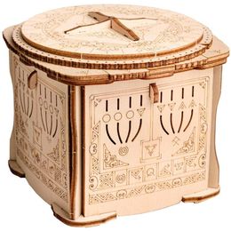 ROMBOL Denkspiele Spiel SECRET BOX ONE - 3D-Puzzle-Bausatz, Geschenkverpackung, Holzspiel