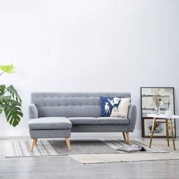 Sofa in L-Form Ecksofa - Couch Wohnzimmersofa Stoffbezug 171,5 x 138 x 81,5 cm Hellgrau BV176478 Bonnevie