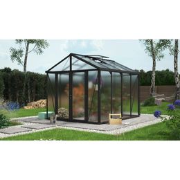 Vitavia Gewächshaus 'Zeus Comfort 8100' 266,2 x 324,2 cm mit 10 mm Hohlkammerplatten schwarz