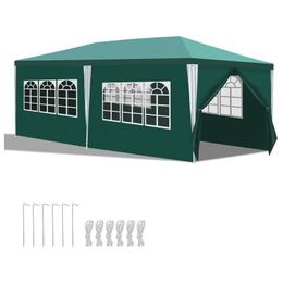 Pavillon Camping Robustes Festzelt Verbolzung Partyzelt Praktisches 3x6m Grün - Grün - Swanew