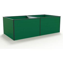 Hochbeet Kräuter-Gemüse-Beet kingsize daniela Aluminium - 235 x 119 x 77 cm - Grün - formstabil und witterungsbeständig mit