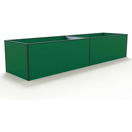 GFP - Hochbeet Kräuter-Gemüse-Beet kingsize daniela Aluminium - 387 x 77 x 77 cm - Grün - formstabil und witterungsbeständig mit