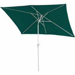 HHG Sonnenschirm Castellammare, Gartenschirm, 2x3m rechteckig neigbar, Polyester/Alu 4,5kg UV-Schutz 50+ grün - green
