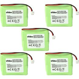 5x Akku kompatibel mit avm / Fritzphone mt-d schnurlos Festnetz Telefon (600mAh, 2,4V, NiMH) - vhbw