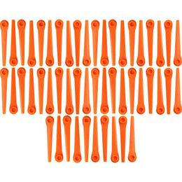 50x Ersatz-Messer kompatibel mit Gardena 2417 AccuCut, 8840 AccuCut 400Li Rasentrimmer - Ersatzklinge, Orange, Kunststoff - vhbw