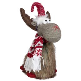 Christmas Paradise Weihnachtsfigur Elch 30cm (36cm) (Dekofigur, 1 St), Rentier stehend, Weihnachtsdeko Braun