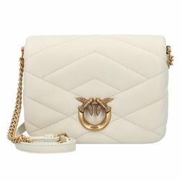 Pinko Love Click Umhängetasche Leder 17 cm white