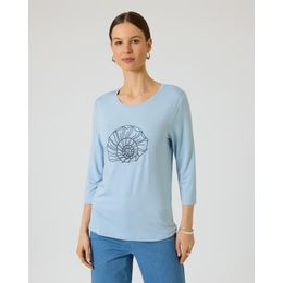 Fiora Blue Shirt mit Muschel-Design