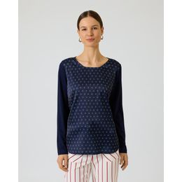 Fiora Blue Shirt mit Anker-Print