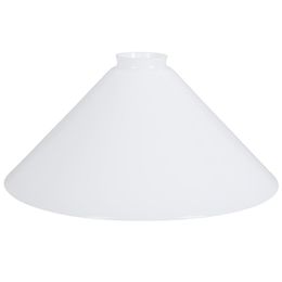 Home4Living Lampenschirm Schusterschirm Ø 300mm weiß Ersatzglas Lampenglas, Glänzend
