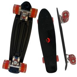 BEST Sporting LED Skateboard Retro für Kinder, ABEC 7 Kugellager, Leucht-Räder mit LED