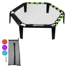 BEST Sporting Schmetterball Set Outdoor I Roundnet Set mit 3 Bällen + Tasche, Pumpe und Anleitung