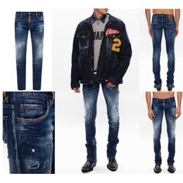 Dsquared2 5-Pocket-Jeans Dsquared2 JEANS SHARPEI DISTRESSED PAINTED Denim 5 Pocket Pants Hose T