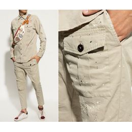 Dsquared2 Loungehose Dsquared2 JEANS Sexy Painted Trousers Chino Cargo Pants Distressed Tap