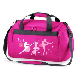 Mein Zwergenland Sporttasche für Kinder in der Farbe Fuchsia 26L mit Ballerina Motiv