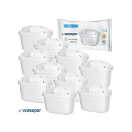 Wessper Kalk- und Wasserfilter 10 Stück Wessper® AQUAMAX Filter Kartuschen Filterkartuschen