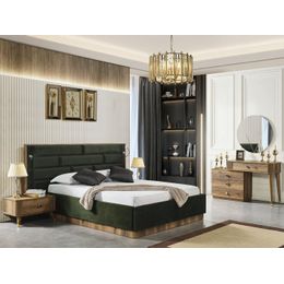 JVmoebel Schlafzimmer-Set Luxuriöses Bett 2 Nachttische Schminktischl 4-teiliges