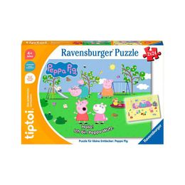 RAVENSBURGER VERLAG Puzzle tiptoi® PUZZLE FÜR KLEINE ENTDECKER: PEPPA PIG 2x24-teilig