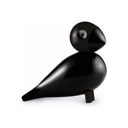 Kay Bojesen Denmark Dekofigur Singvogel Ravn; Dekoobjekt Holzfigur Rabe Schwarz aus Buchenholz; Dänischer Designklassiker