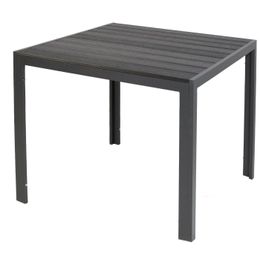 Trendmöbel24 Gartentisch Gartentisch Comfort 90 x 90 cm mit Nonwood Platte Gestell Aluminium