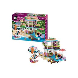 Blocki Konstruktions-Spielset BLOCKI MyGirls Mädchen Strandhaus Sommer Blöcke Bausatz Spielzeug
