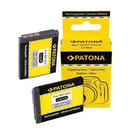 Patona 2x Akku für Sony NPBD1 Kamera-Akku Ersatzakku Kameraakku 680 mAh (3