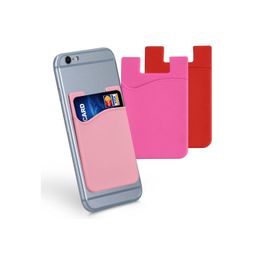 kwmobile Kartenetui 3x Kartenhalter Hülle für Smartphone (1-tlg)