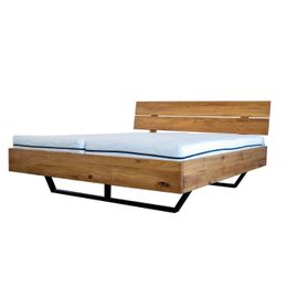 Natur24 Einzelbett Bett Wooddream 160x200 Wildeiche Massivholzbett Schlafzimmer