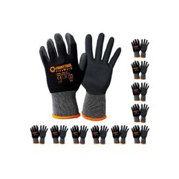 FRONTTOOL Nitril-Handschuhe Arbeitshandschuhe FlexWork 12 Paar (Spar-Set)