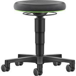 bimos Hocker Allround, mit Rollen, Supertec, Farbring grün