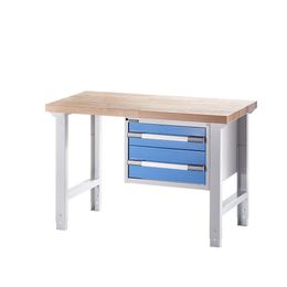 eurokraft pro Werkbank, Baukastensystem Serie 7000, 2 Schubladen, BxT 1250 x 700 mm