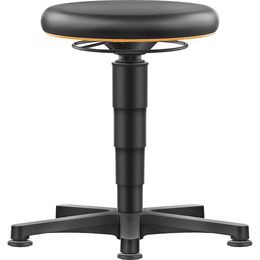 bimos Hocker Allround, mit Gleitern, Kunstleder, Farbring orange