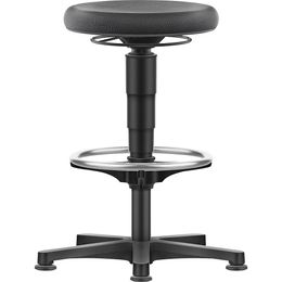 bimos Hocker Allround, mit Gleitern, Fußring, Supertec, Farbring grau