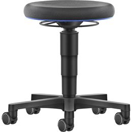 bimos Hocker Allround, mit Rollen, Supertec, Farbring blau