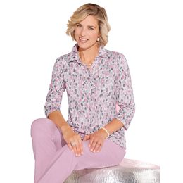Poloshirt CLASSIC "Poloshirt" Gr. 42, rosa (rosé, steingrau, bedruckt) Damen Shirts Jersey