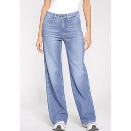 Weite Jeans Gang "94Amelie Wide" Gr. 31 (40), N-Gr, blau (sharp mid blue) Damen Jeans Weite